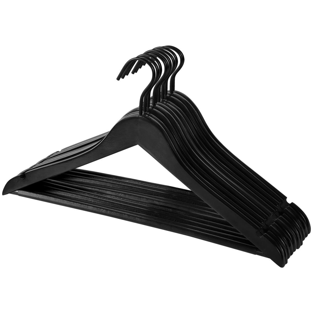 Wooden Clothes Hangers Wooden Hangers - 20 Pack, Heavy Duty, Non Slip ...